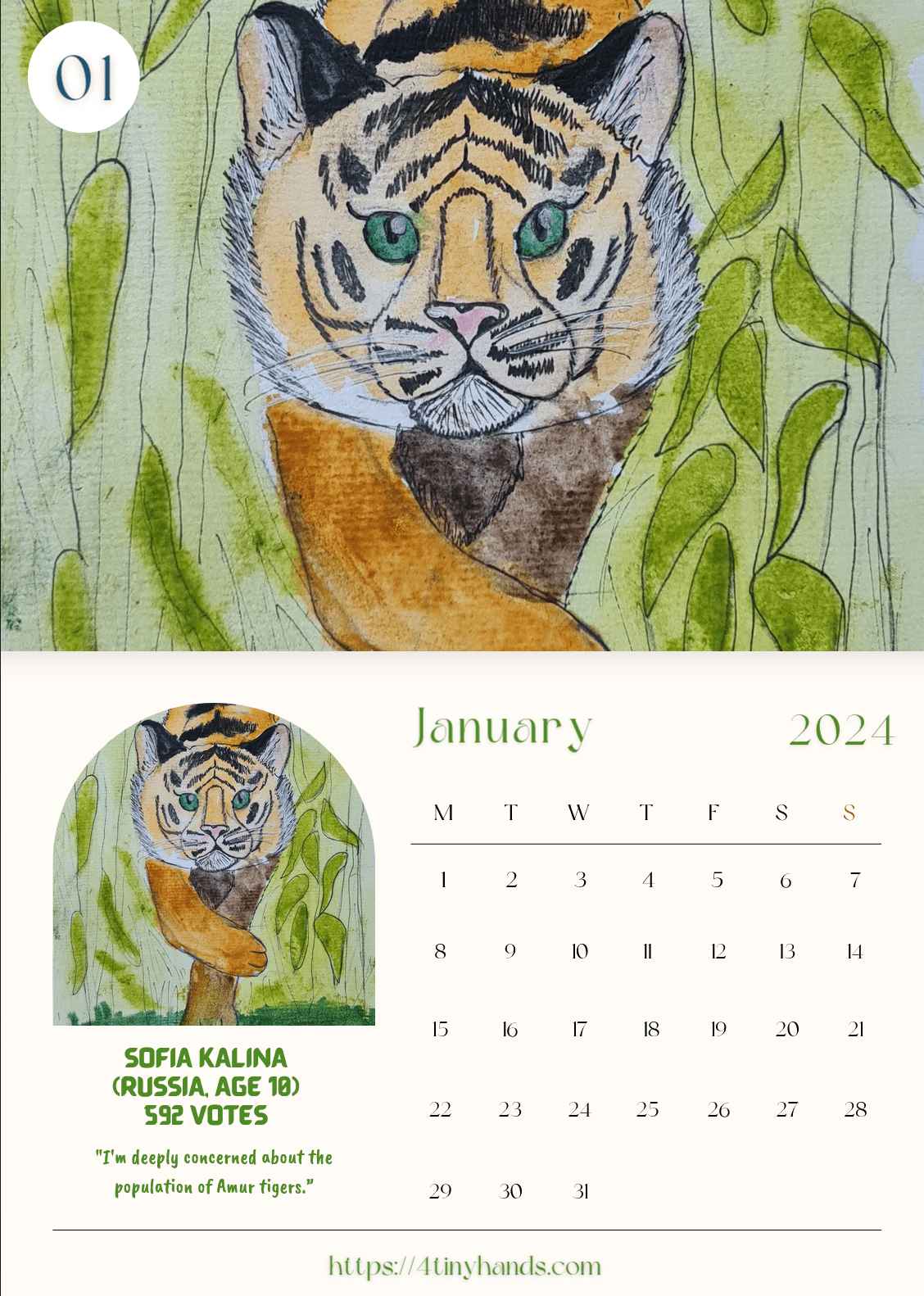 Celebrating the Animal Kingdom Calendar 2024 - 4TinyHands