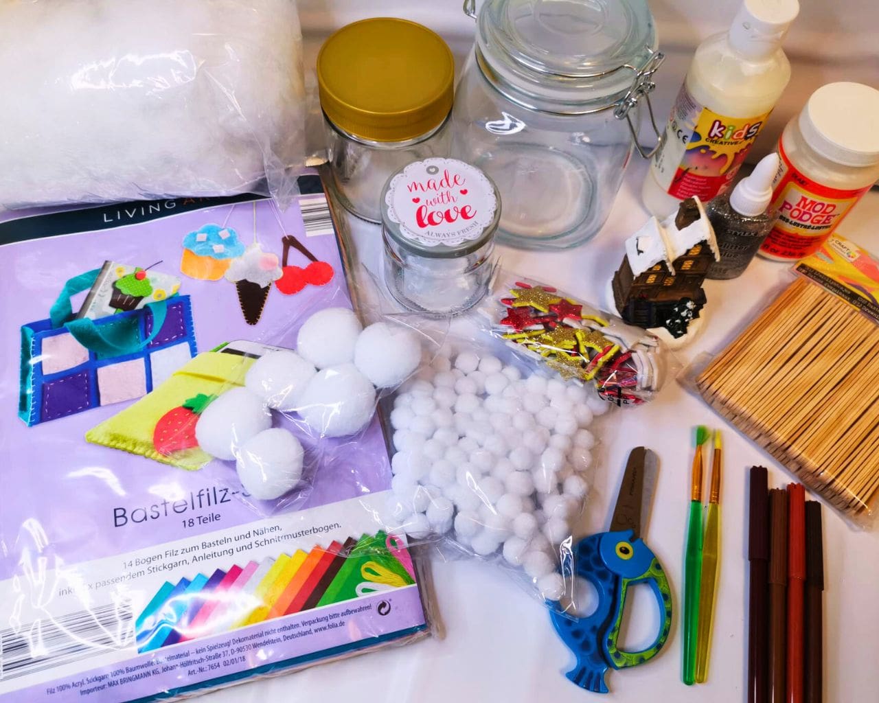 DIY Fun Project: Beautiful Winter Wonderland in a Jar - 4TinyHands